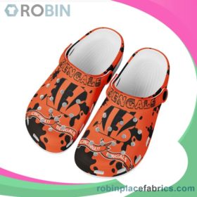 Crocs Crocband Clog Cincinnati Bengals Orange & Black - RobinPlaceFabrics