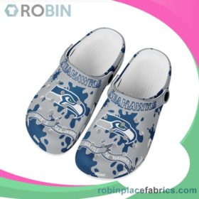 Crocs Crocband Clog Seattle Seahawks Blue & White - RobinPlaceFabrics