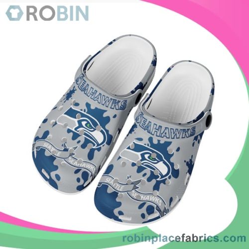 Crocs Crocband Clog Seattle Seahawks Blue & White - RobinPlaceFabrics