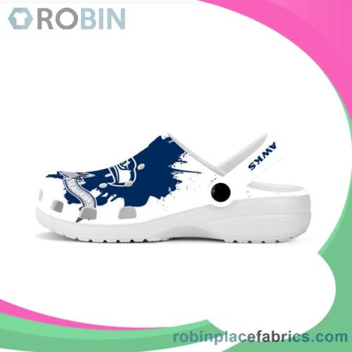 Crocs Crocband Clog Seattle Seahawks Blue & White - RobinPlaceFabrics