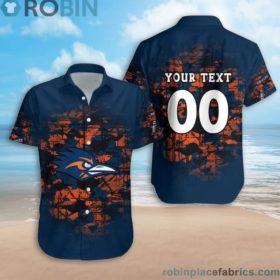 Custom Name & Number UTPB Falcons Camouflage Vintage Casual Button Down ...