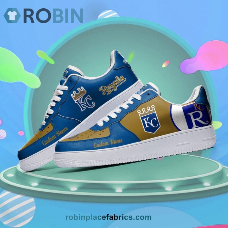 Kansas City Royals Mascot Logo MLB Custom Name Air Force 1 AF1 Shoes ...