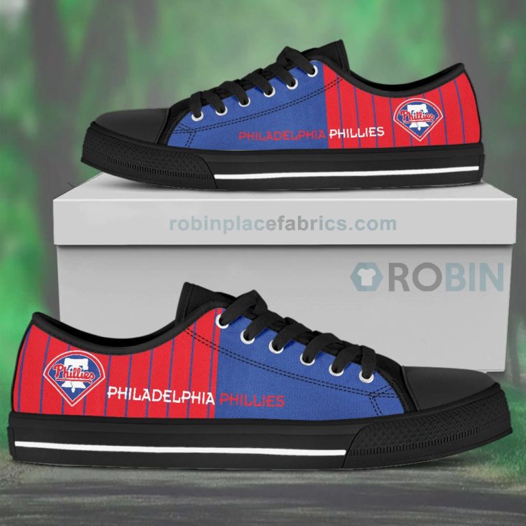 Canvas Low Top Shoes Philadelphia Phillies - RobinPlaceFabrics