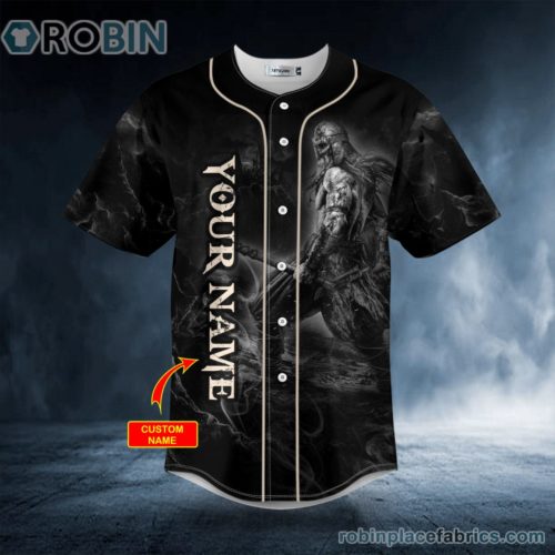 Grumpy Old Man 9 Out Of 10 Voices Skull Custom Baseball Jersey ...