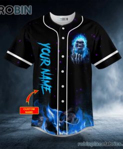 Grumpy Old Man 9 Out Of 10 Voices Skull Custom Baseball Jersey ...