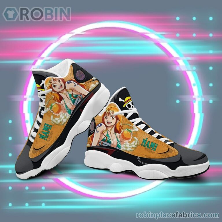 Anime Shoes One Piece Nami Air Jordan 13 Sneakers - RobinPlaceFabrics