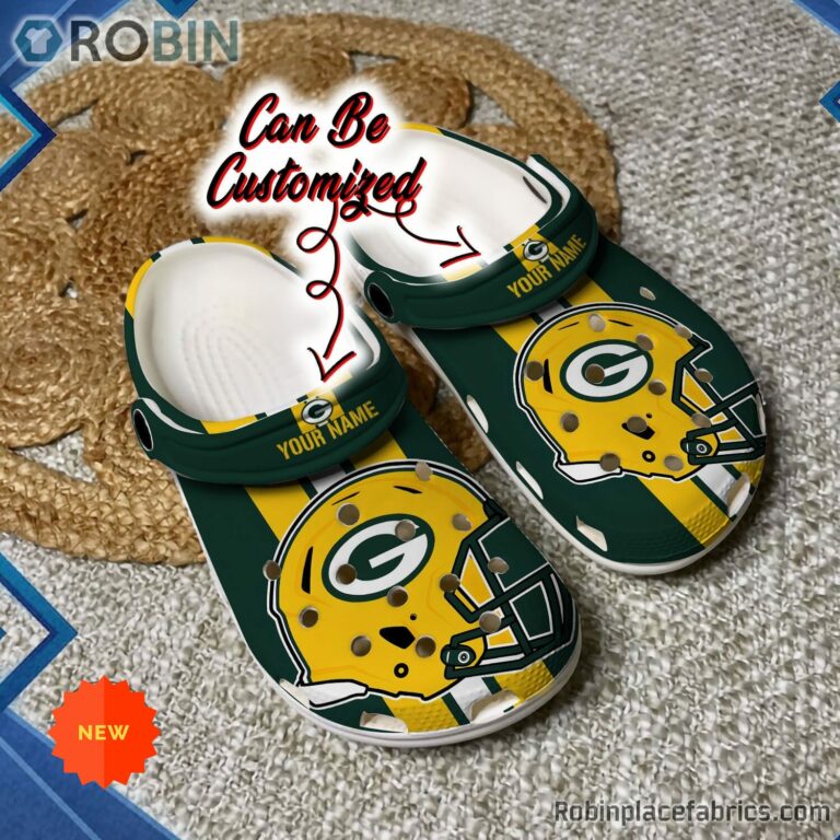Football Crocs - Personalized Green Bay Packers Ripped Zebra Print ...