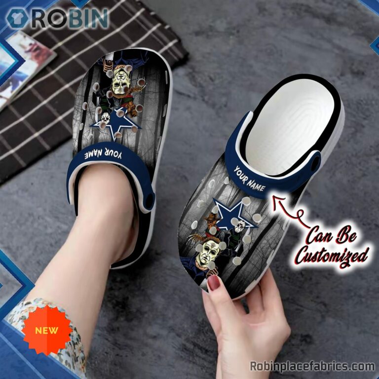 Halloween Crocs - Personalized Las Vegas Raiders Horror Movie Clog ...