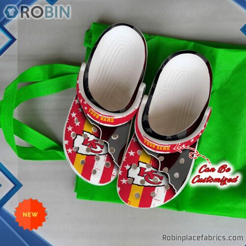Kansas City Chiefs Crocs - Personalized KC Chiefs Team American Flag ...