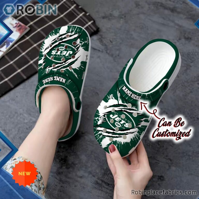 New York Jets Crocs - Personalized NY Jets Football Ripped Claw Clog ...