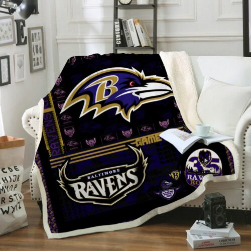 Baltimore Ravens Blanket - RobinPlaceFabrics