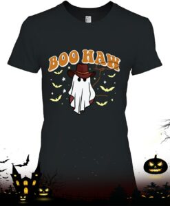 Halloween Boo Haw Ghosts Cowboy Cowgirl Western Trick Treat Shirt ...