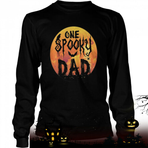 Halloween Single Dad One Spooky Dad Scary Horror Night Shirt ...