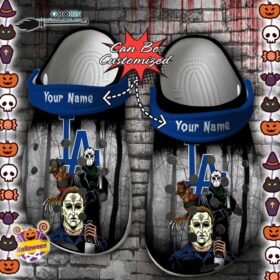 Halloween Clogs - Personalized Los Angeles Dodgers Horror Friends Van ...