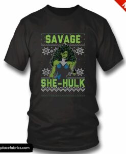 She Hulk Marvel She Hulk Savage Ugly Christmas Shirt - RobinPlaceFabrics