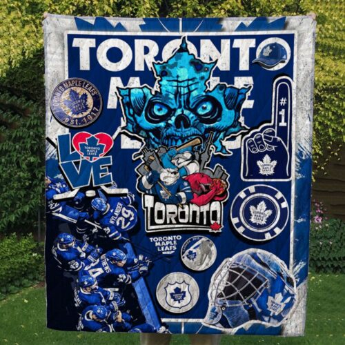 Toronto Maple Leafs Quilt Blanket #1 - RobinPlaceFabrics
