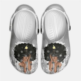 Afro Queen Black Girl African American Crocs Classic Clogs Shoes ...
