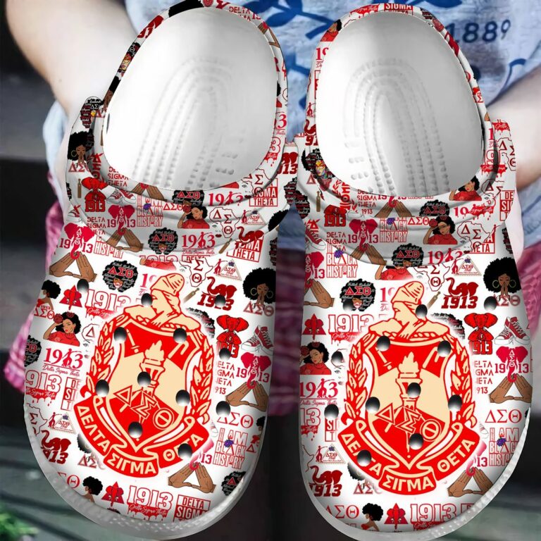 Delta Sigma Theta Crocs Clogs Shoes - RobinPlaceFabrics