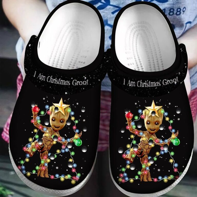 I Am Christmas Groot Crocs Classic Clogs Shoes - RobinPlaceFabrics