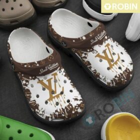 LV Louis Vuitton Funny Graffiti Style Crocs - RobinPlaceFabrics