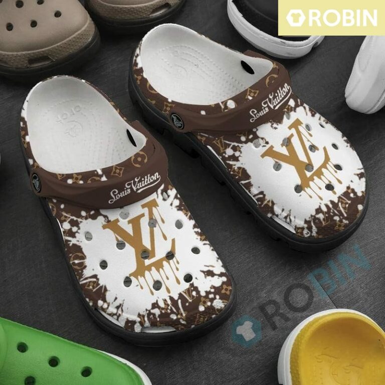 LV Louis Vuitton Funny Graffiti Style Crocs - RobinPlaceFabrics