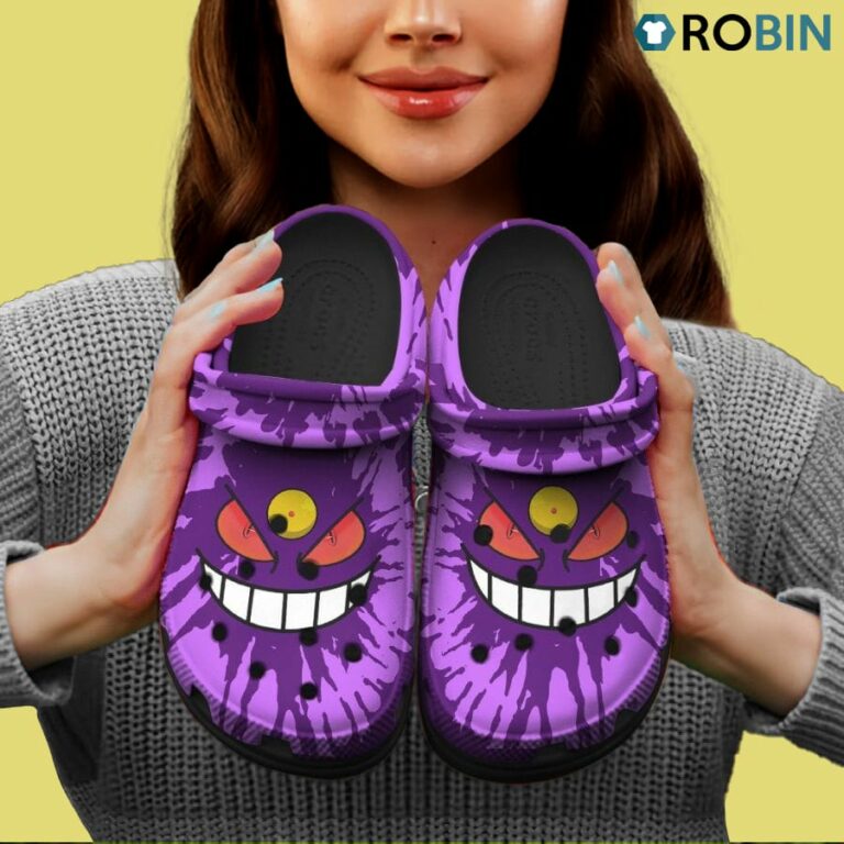 Mega Gengar Tie Dye Face Classic Crocs Pokemon - RobinPlaceFabrics