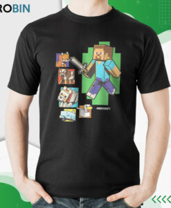Minecraft Steve And Friends Shirt - RobinPlaceFabrics