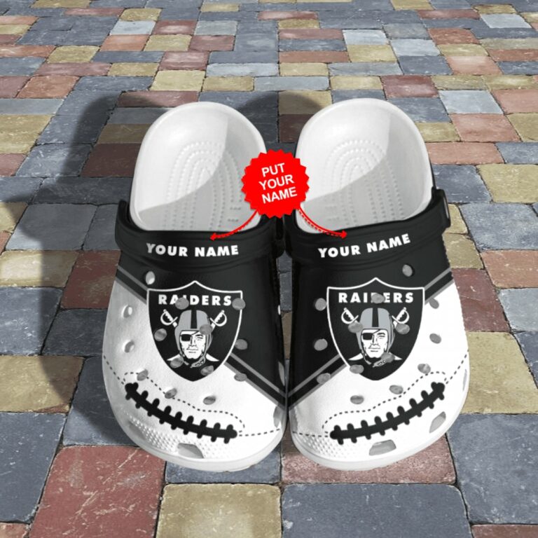 Custom Las Vegas Raiders NFL Crocs - RobinPlaceFabrics