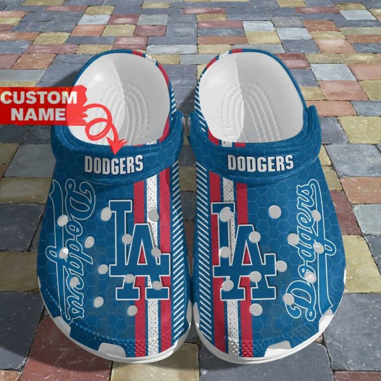 Custom Name Los Angeles Dodgers Crocs - RobinPlaceFabrics