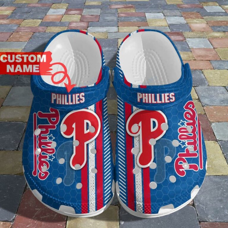 Custom Name Philadelphia Phillies Crocs - RobinPlaceFabrics