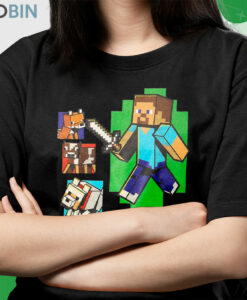 Minecraft Steve And Friends Shirt - RobinPlaceFabrics