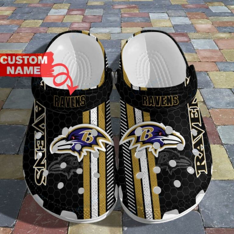Personalized NFL Football Baltimore Ravens Crocs - RobinPlaceFabrics