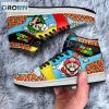 Super Mario Luigi and Mario Jordan 1 High Sneakers Custom For Gamer ...