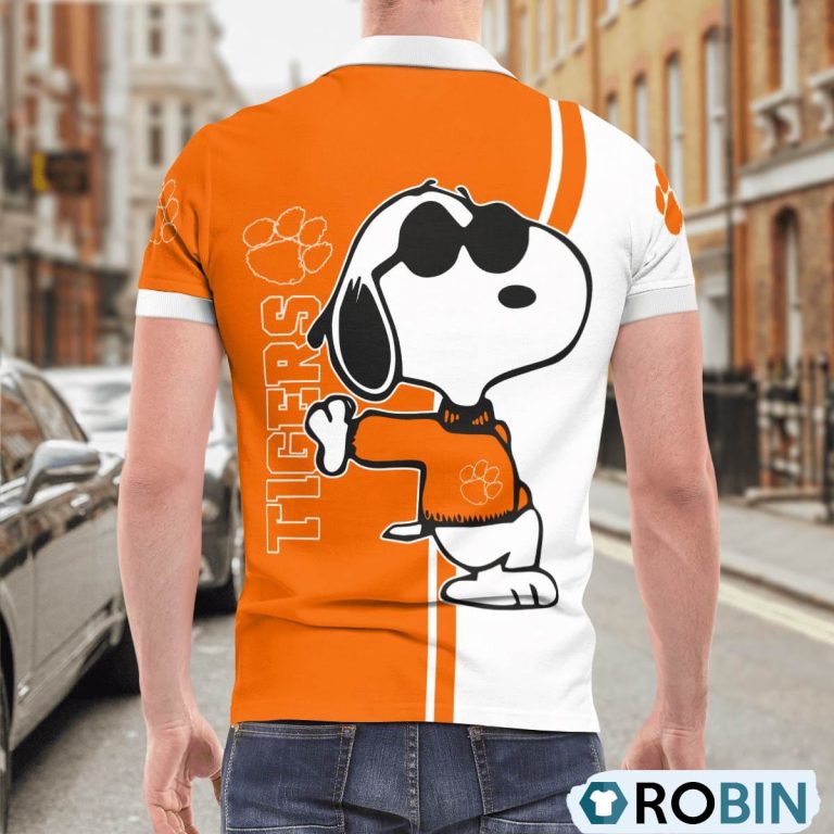 Clemson Tigers Snoopy Polo Shirt, Clemson Tigers Gear - RobinPlaceFabrics