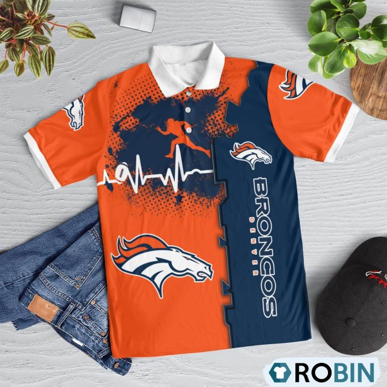 Denver Broncos Heartbeat Polo Shirt, Denver Broncos Shirt ...