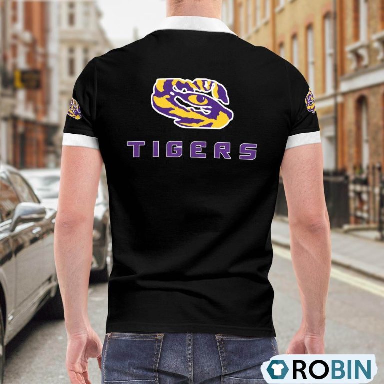 LSU Tigers American Flag Polo Shirt, LSU Gear - RobinPlaceFabrics