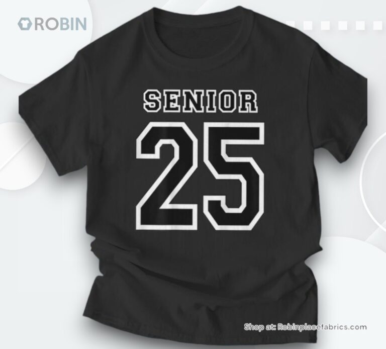 Class Of 2025 High School Senior 25 On Back Graduation Shirt ...