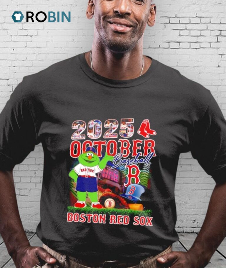 2025 October Baseball Boston Red Sox Mascot Shirt - RobinPlaceFabrics